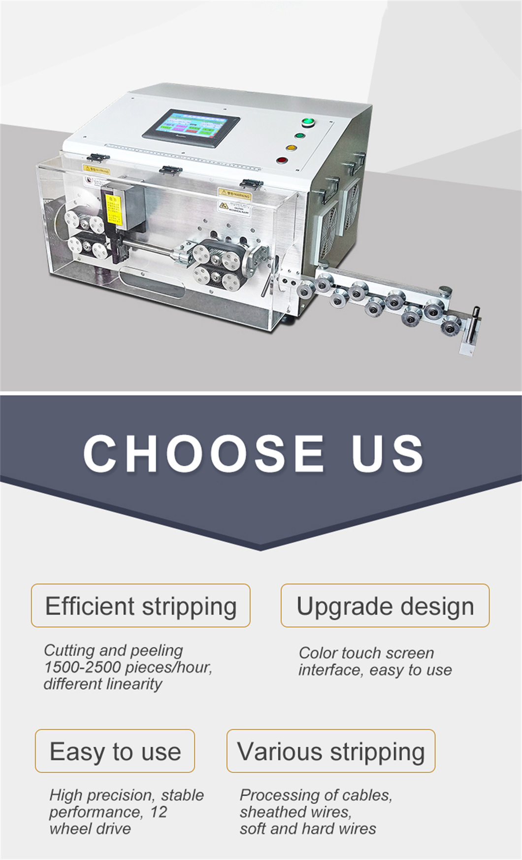 70 Square Automatic Wire Stripping And Cutting Machine - Buy 70 Square ...